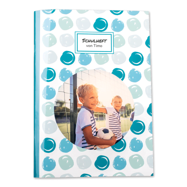 Schulheft A4 | 76 Blätter & Flexibler Umschlag | Fotofabrik